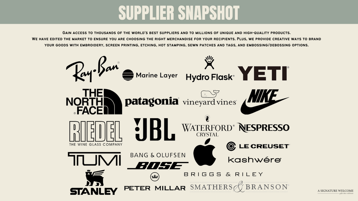 Corporate Clients - A Signature Welcome